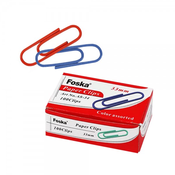 Clip 33mm Colores x100 FOSKA